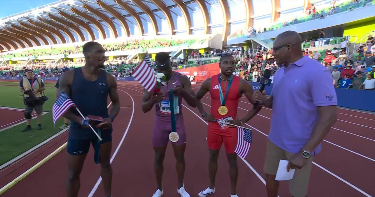 Team USA | Noah Lyles, Kenny Bednarek and Fred Kerley Speak on Qualifying for Paris 2024 in the ...